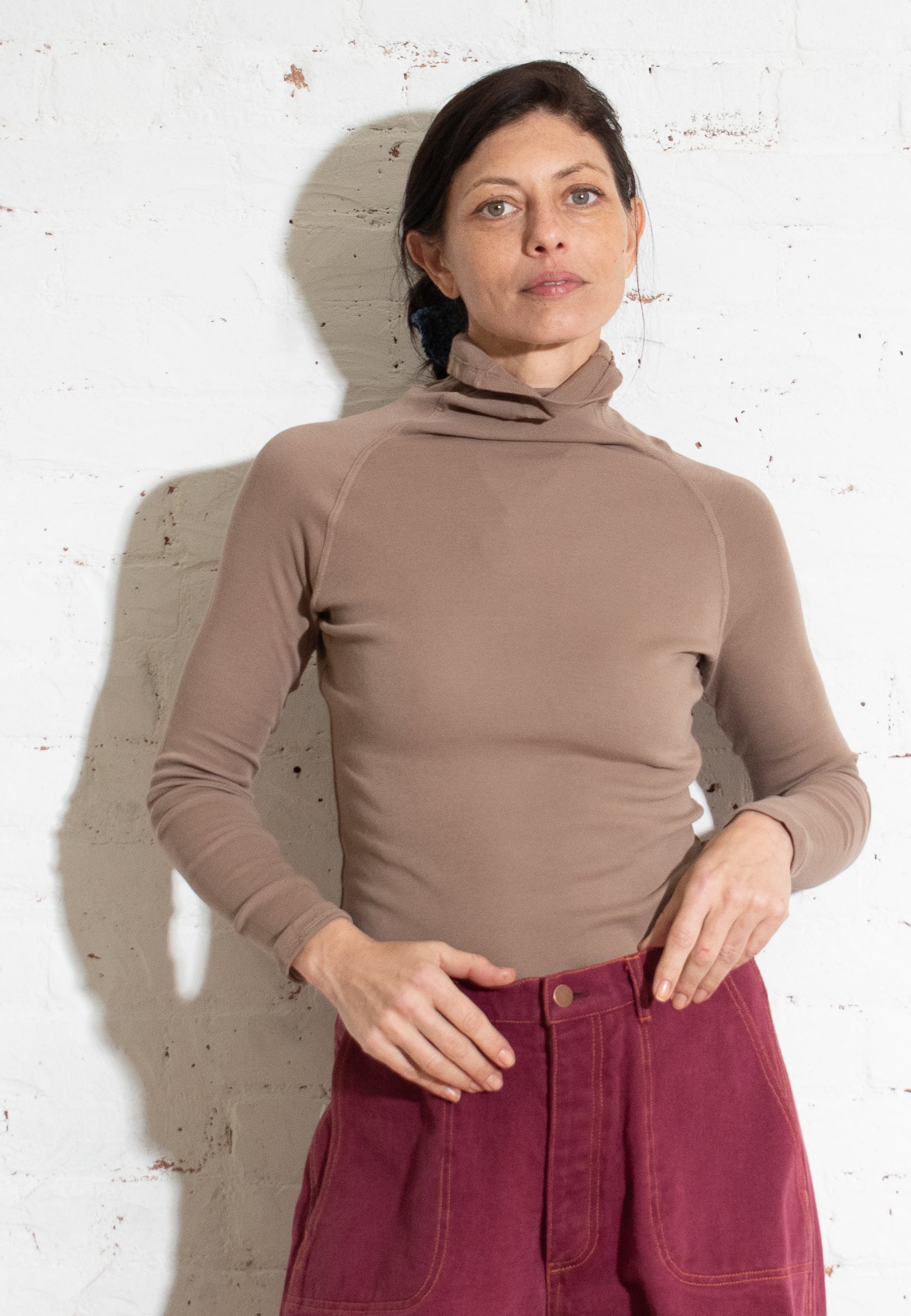 Elizabeth Turtleneck • Mushroom – Judi Rosen